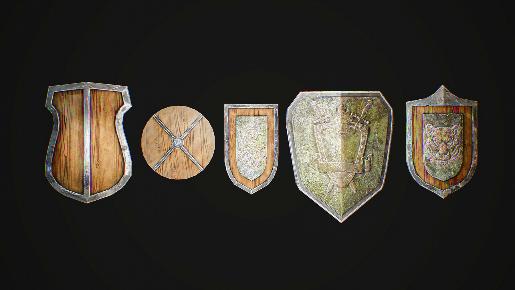 ArtStation - 30 Shield Models Game-Ready | Game Assets
