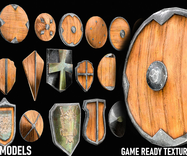 ArtStation - 30 Shield Models Game-Ready | Game Assets