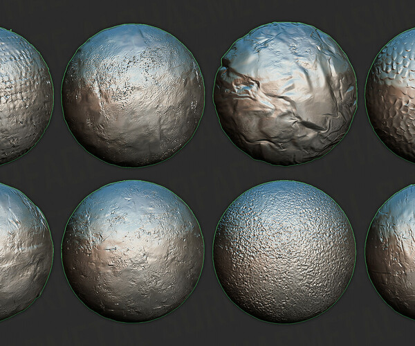 ArtStation - Metal Surface Alphas for ZBrush (Normal Map, 2K, Tileable ...