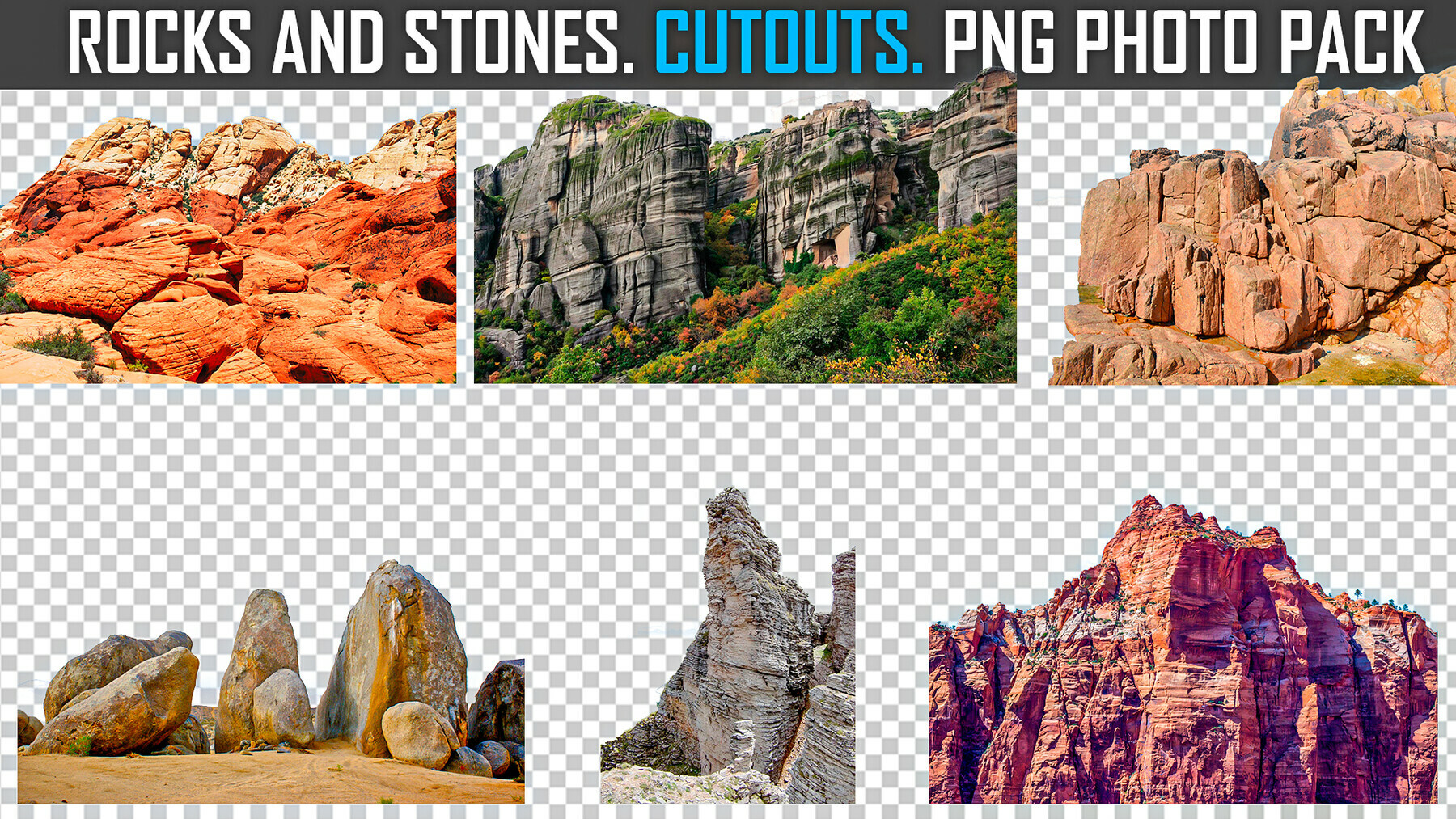 ArtStation - Rocks and Stones Cutouts - PNG Photo Pack | Resources