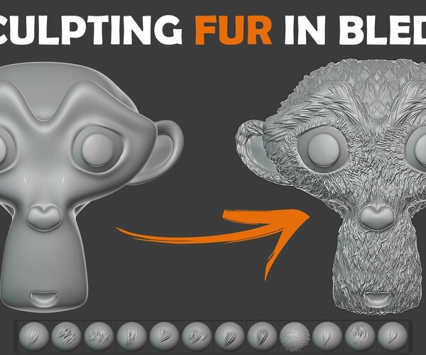 ArtStation - Blender 3D Sculpting Fur (Hair) Brushes | Brushes