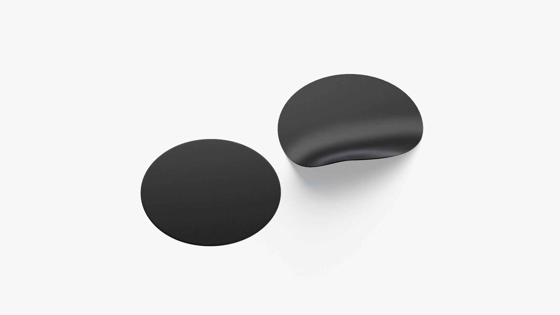 ArtStation - Two Black Round Stickers - smooth and bended adhesive ...