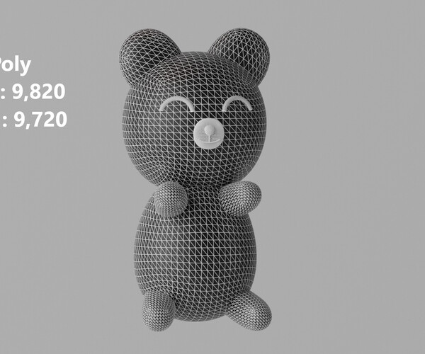 ArtStation - Cartoon Cute Bear 3D model | Resources