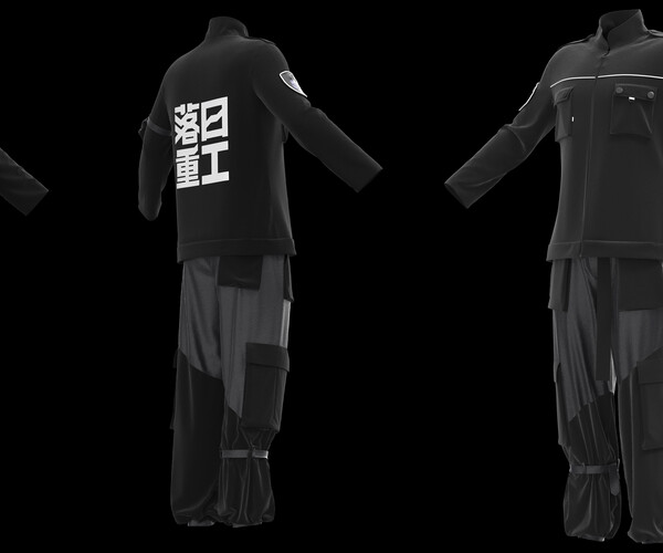 ArtStation - Black tooling suit | Game Assets