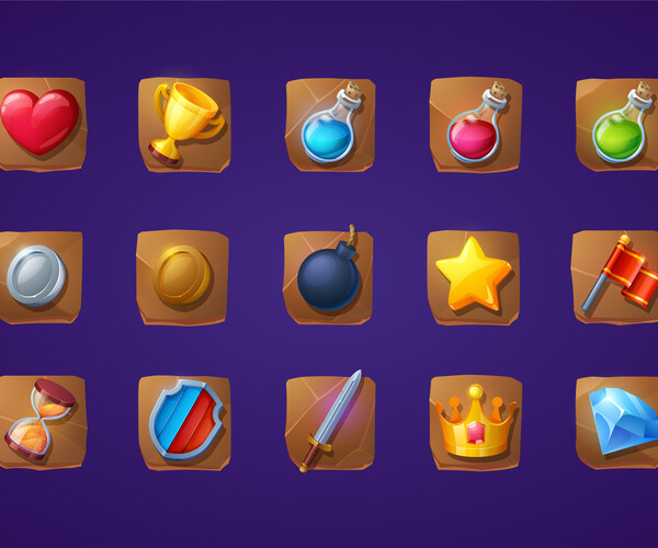 ArtStation - game ui ux design . menu . icone . paramater . easy peazy ...