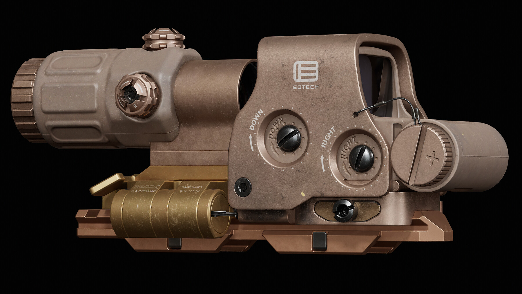 ArtStation - Eotech Exps3 - Wilcox Mount Game-Ready 3D Model | Game Assets