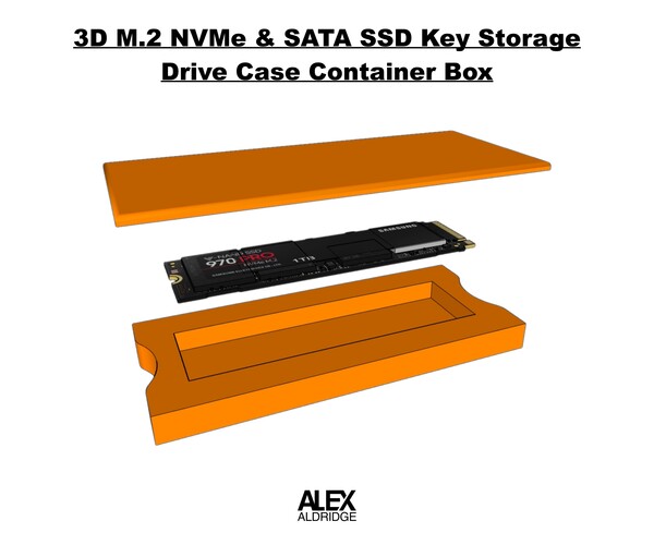 ArtStation - 3D M.2 NVMe & SATA SSD Key Storage Drive Case Container ...