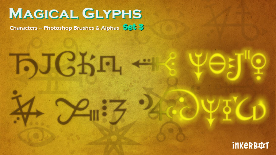 ArtStation - Magical Glyphs - Characters 3 | Photoshop Brushes and ...