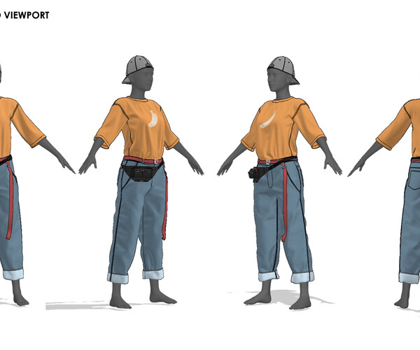 ArtStation - Girl's Outfit 6 - Marvelous / CLO Project file +Video ...