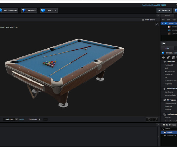 ArtStation - Brunswick Billiard Table 3D Model | Resources