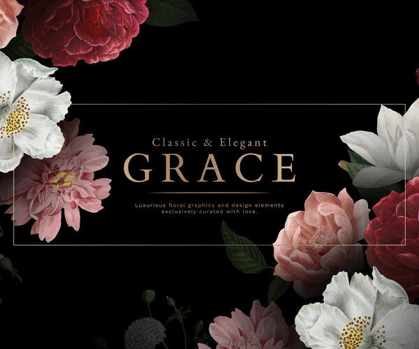 ArtStation - Floral grace greeting card. | Artworks