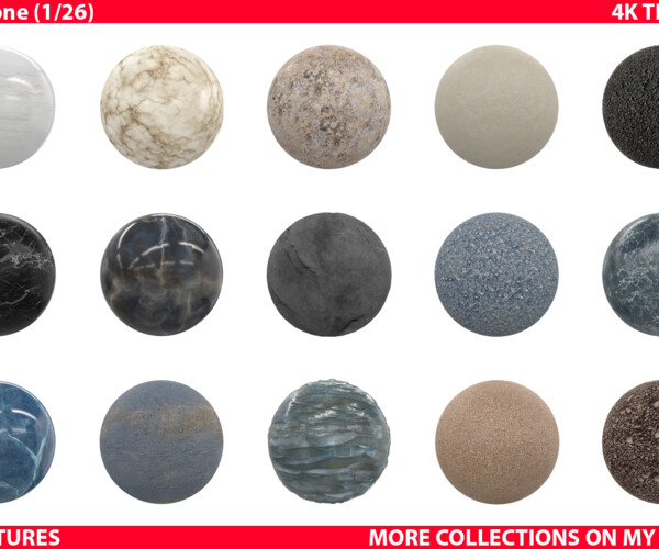ArtStation - PBR Texture Pack - Stones - 100 Textures (Part 1/24 ...