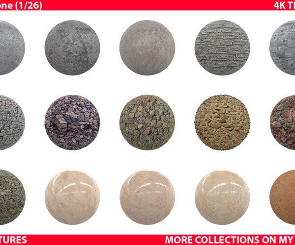 ArtStation - PBR Texture Pack - Stones - 100 Textures (Part 1/24 ...