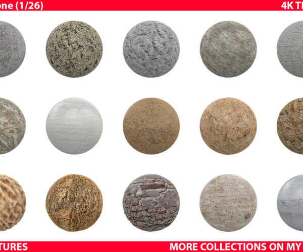 ArtStation - PBR Texture Pack - Stones - 100 Textures (Part 1/24 ...