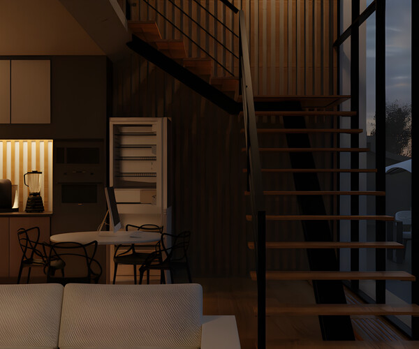 ArtStation - Modern Living Room Design in Blender Cycles | Resources