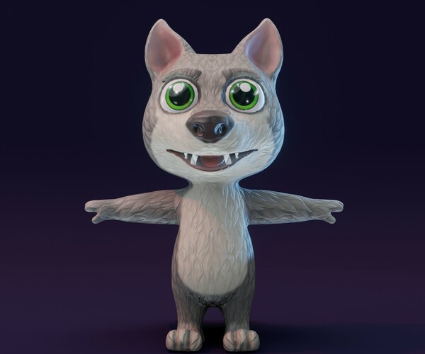 ArtStation - Cartoon Wolf 3D Models | Game Assets