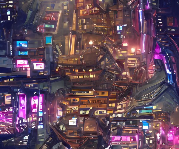 ArtStation - CyberPunk Mega city 340 texture pack | Artworks