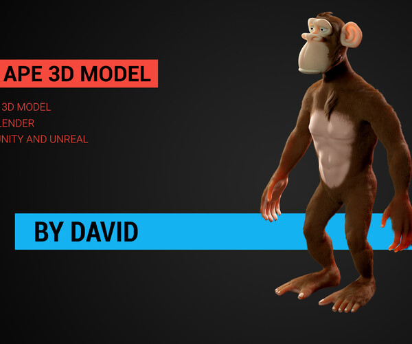 ArtStation - Bored Ape Rigged 3D model | Game Assets