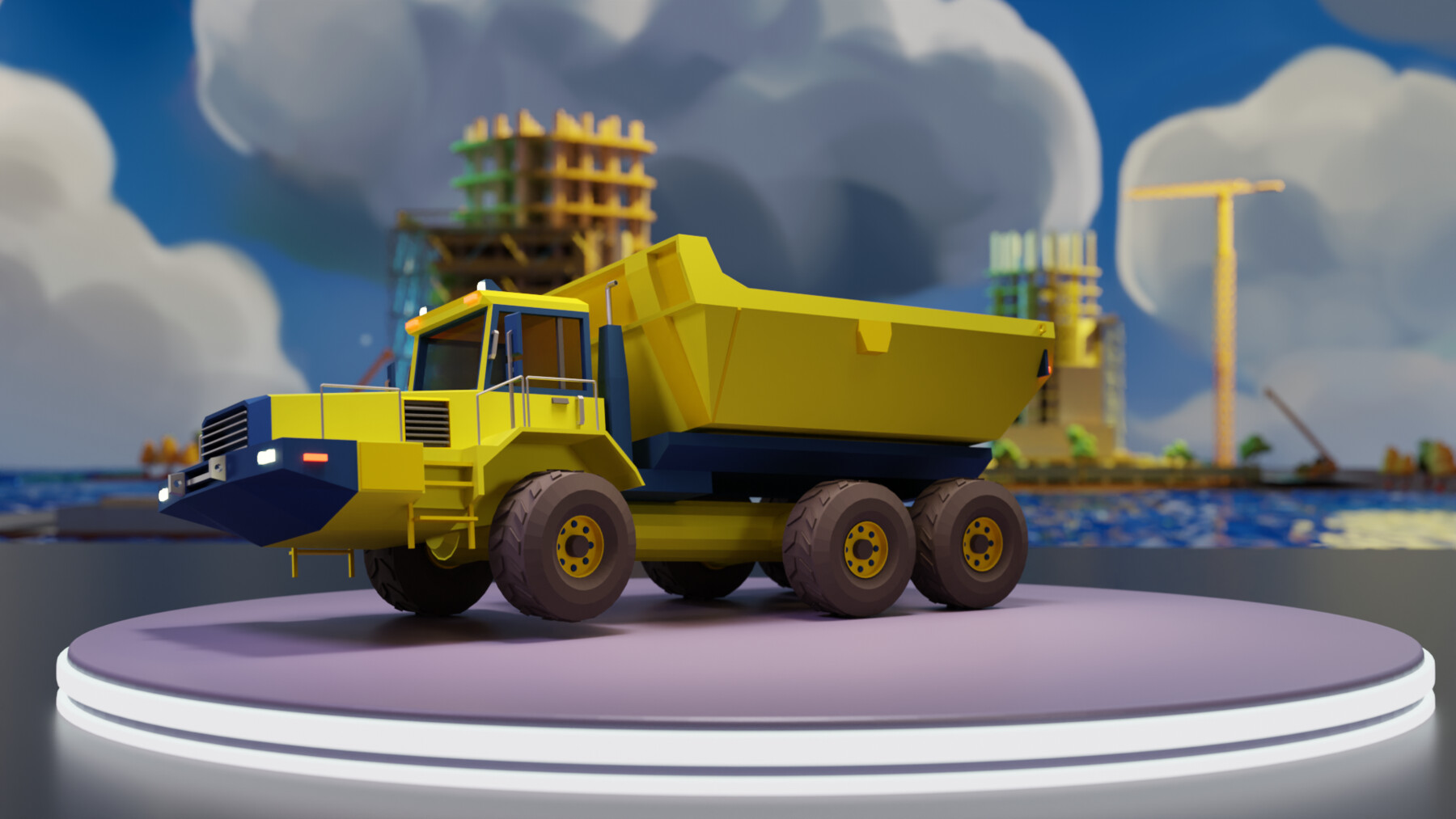 ArtStation - Heavy Machinery low poly base mesh full collection rigged ...
