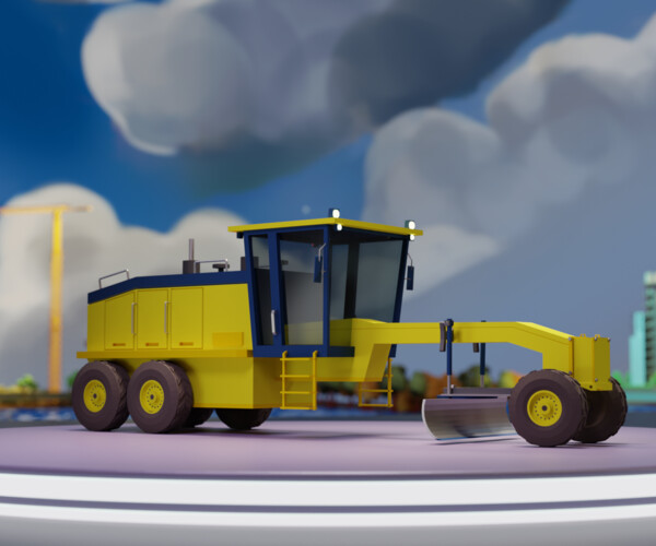 ArtStation - Heavy Machinery low poly base mesh full collection rigged ...