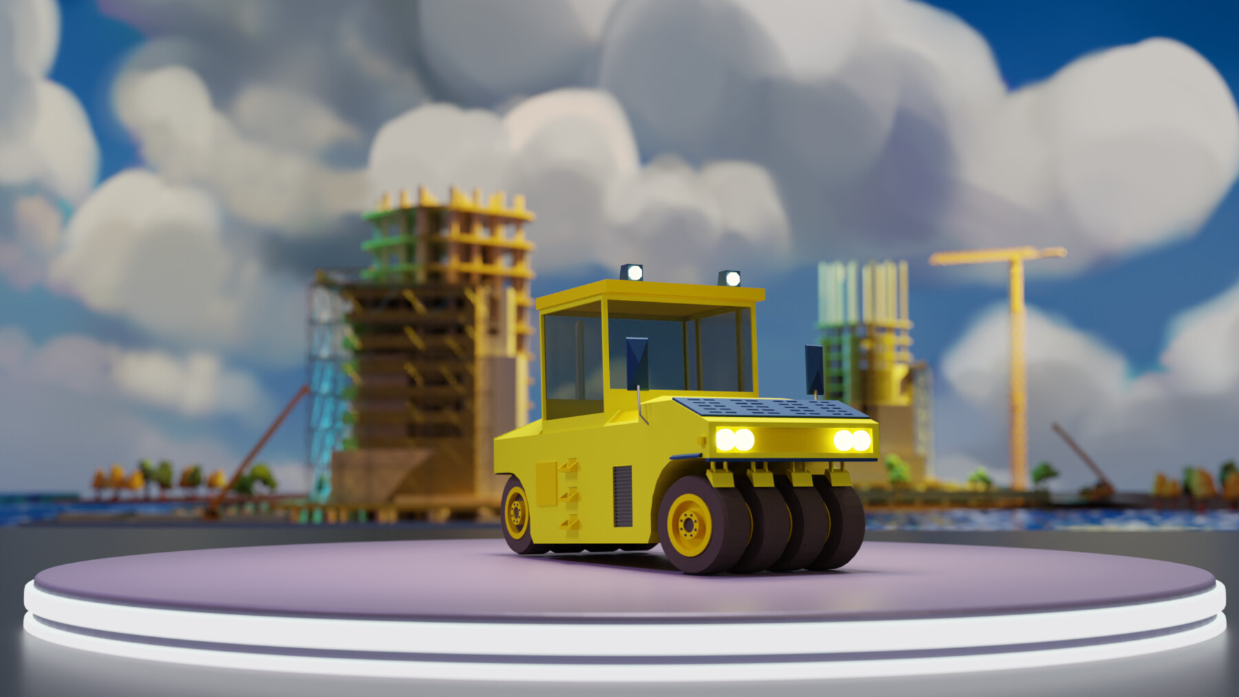 ArtStation - Heavy Machinery low poly base mesh full collection rigged ...