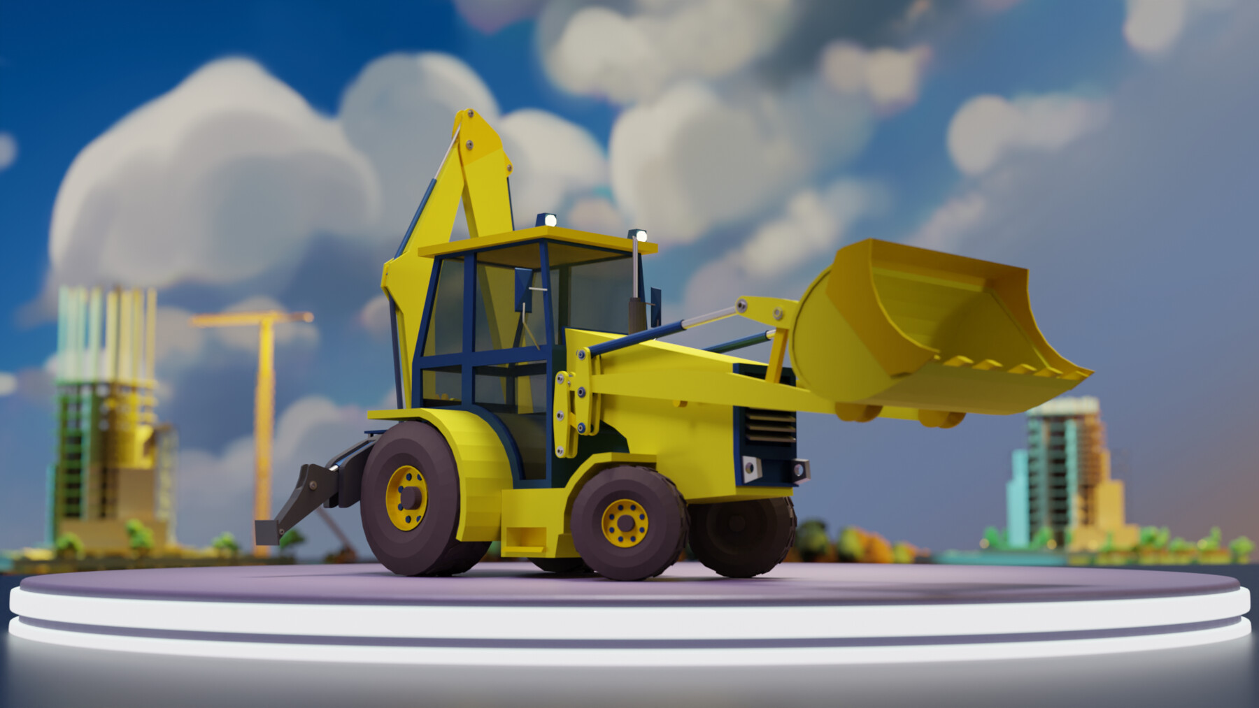 ArtStation - Heavy Machinery low poly base mesh full collection rigged ...