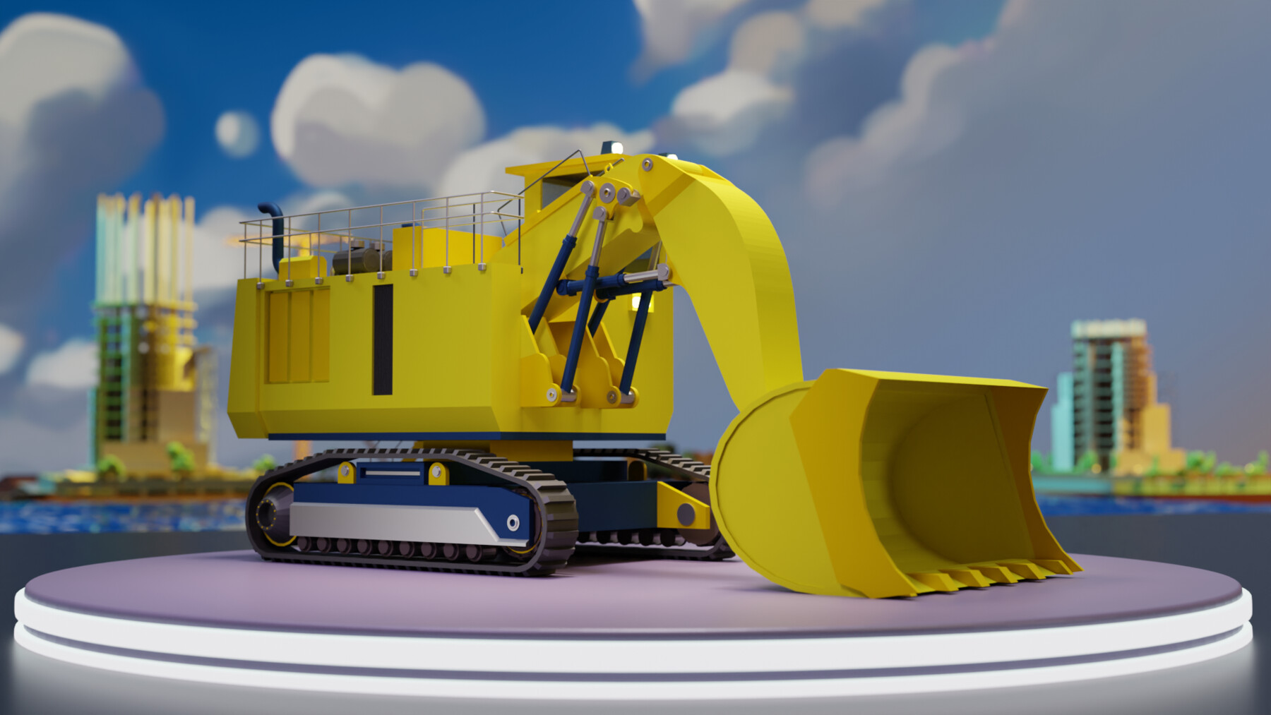 ArtStation - Heavy Machinery low poly base mesh full collection rigged ...
