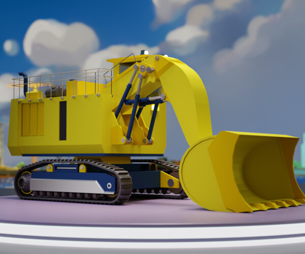 ArtStation - Heavy Machinery low poly base mesh full collection rigged ...