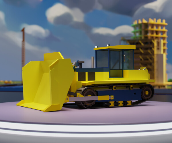 ArtStation - Heavy Machinery low poly base mesh full collection rigged ...