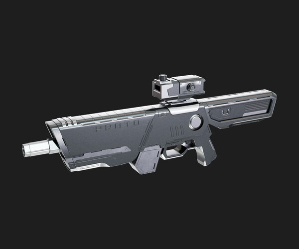 ArtStation - Proto Rifle Scifi 3D Model - Game Ready | Game Assets