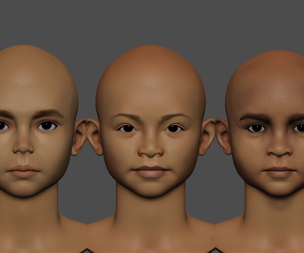 ArtStation - Kids Heads Sketch Pack1 | Resources