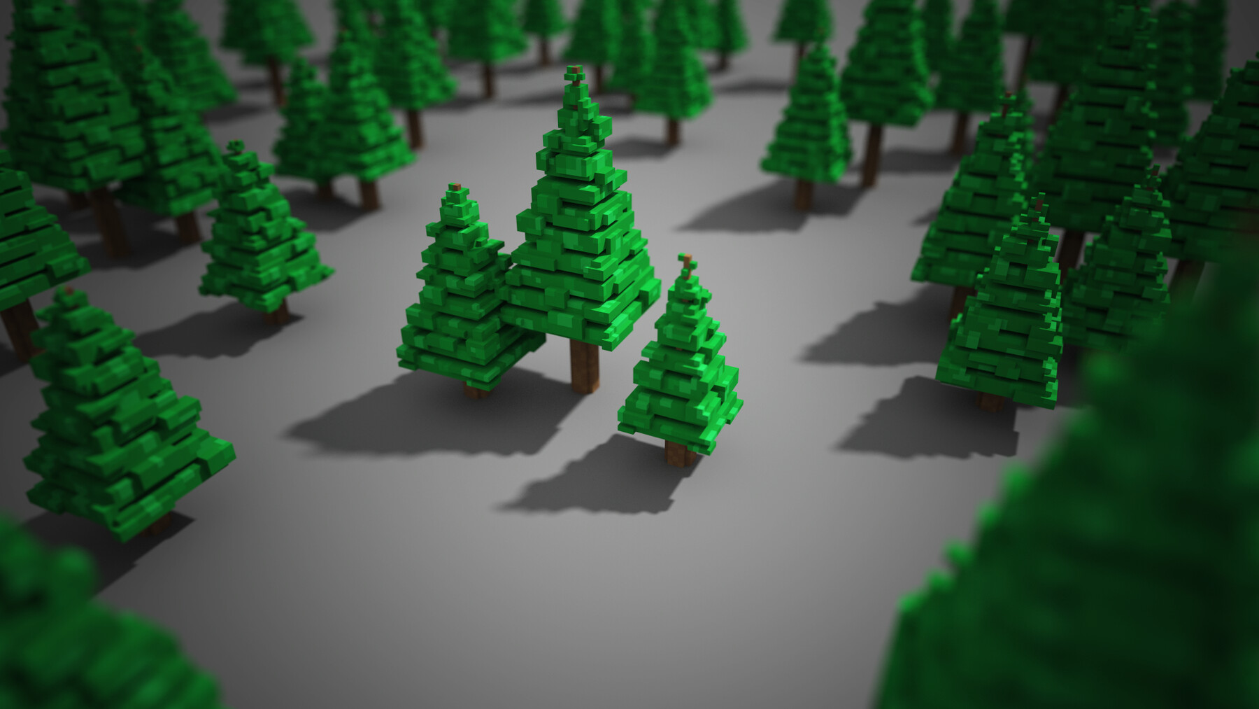 ArtStation - VOXEL Trees - Spruce Evergreen | Game Assets