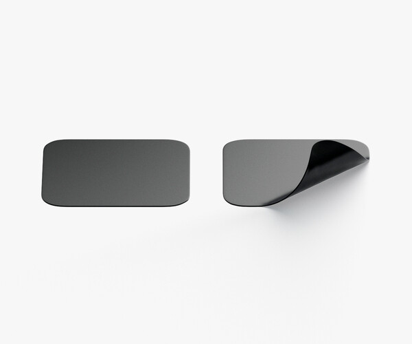 ArtStation - Two Black Square Stickers - smooth and curled corners ...