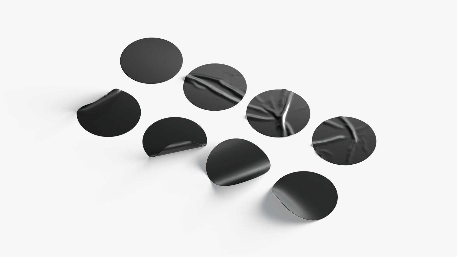 ArtStation - Black Stickers set - 8 adhesive sticky labels | Resources