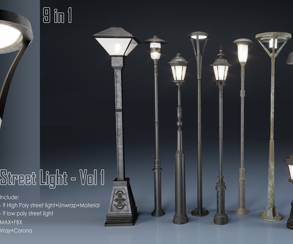 ArtStation - Street Light Set | Resources