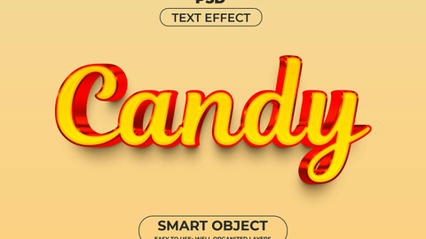 ArtStation - Candy PSD fully editable text effect. Layer style PSD ...