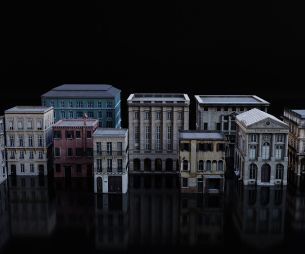ArtStation - European Buildings Parisian Buildings Asset pack | Game Assets