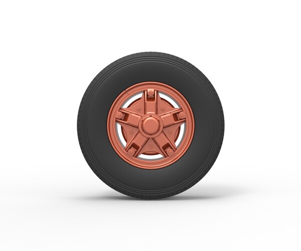 ArtStation - 3D printable Diecast front 5 spoke wheel of old school ...