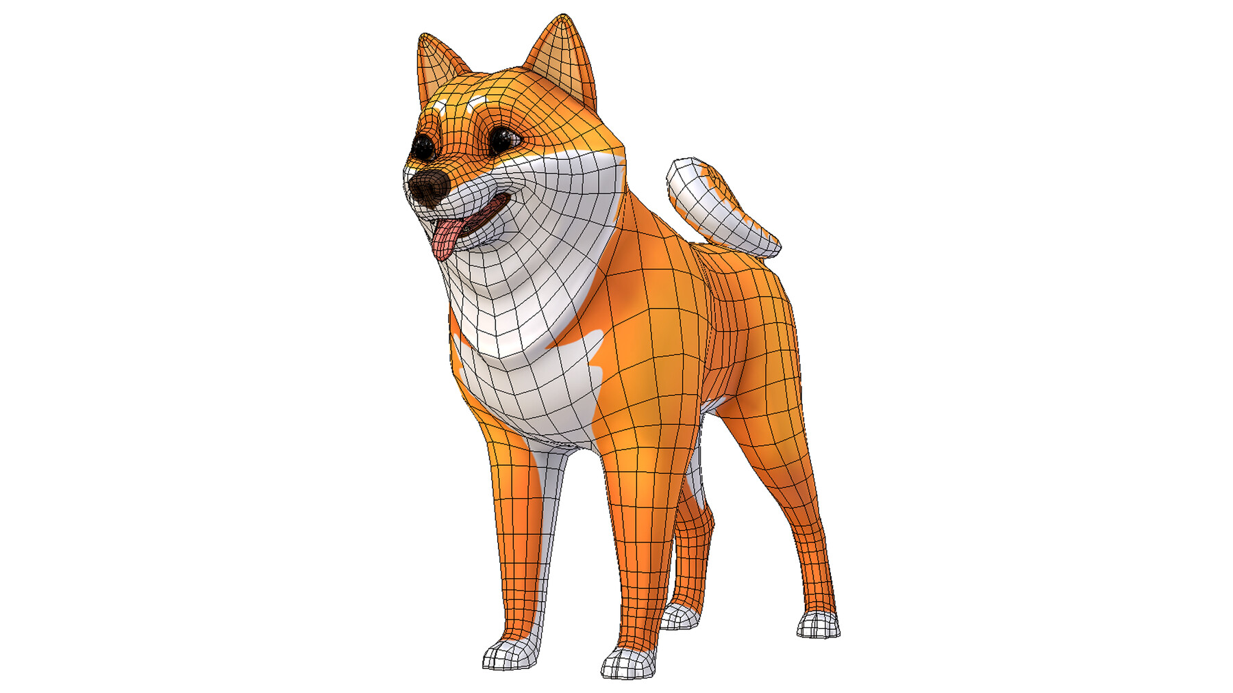 ArtStation - Cartoon Dog - Akita Inu | Game Assets