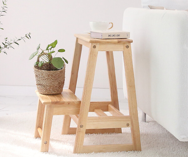 ArtStation - Solid wood 2-tier folding step stool | Resources