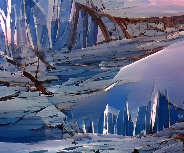 ArtStation - ice Edge Cracked Random Style 1000 image Pack | Game Assets
