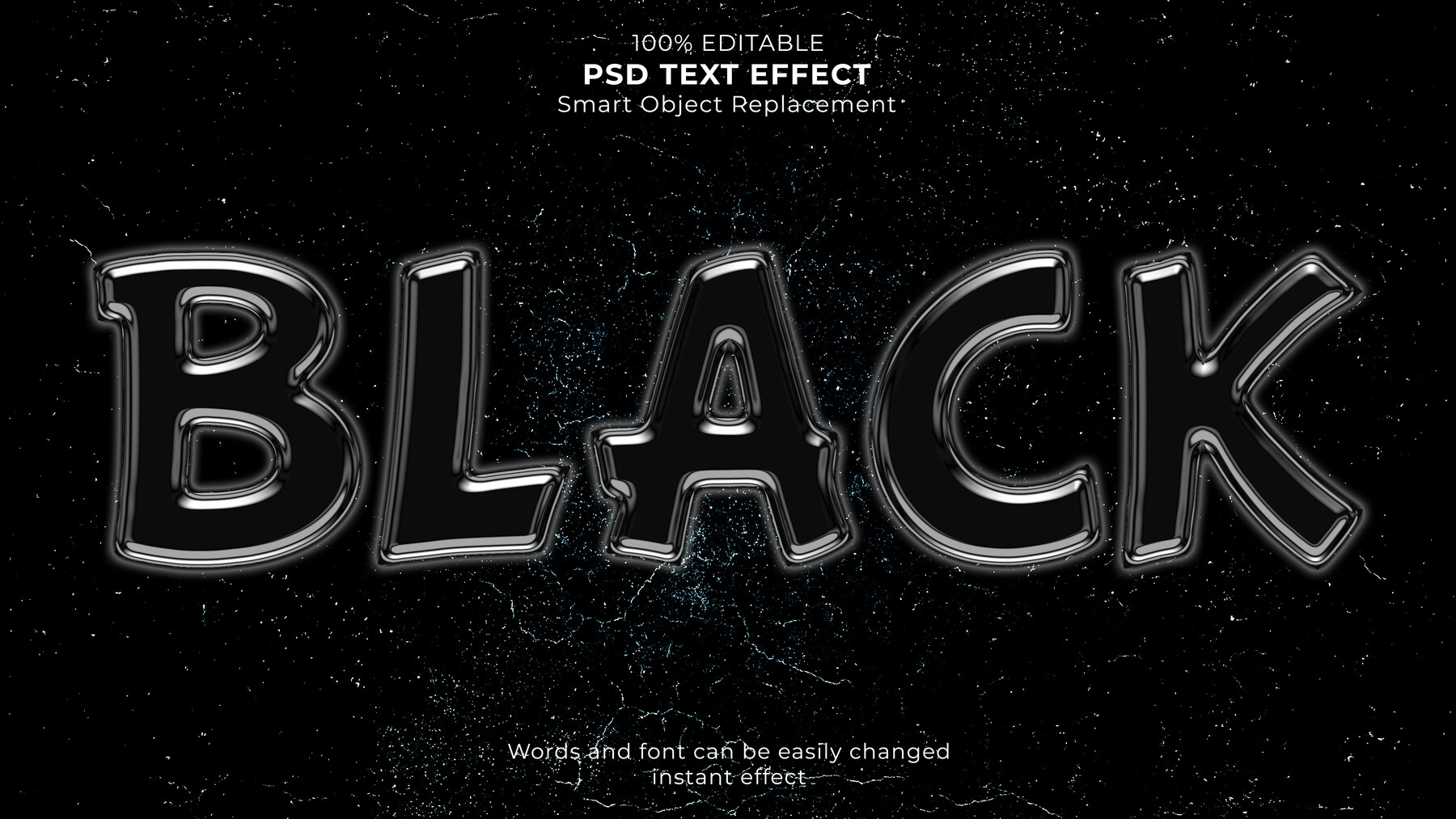 ArtStation - Black PSD fully editable text effect. Layer style PSD ...
