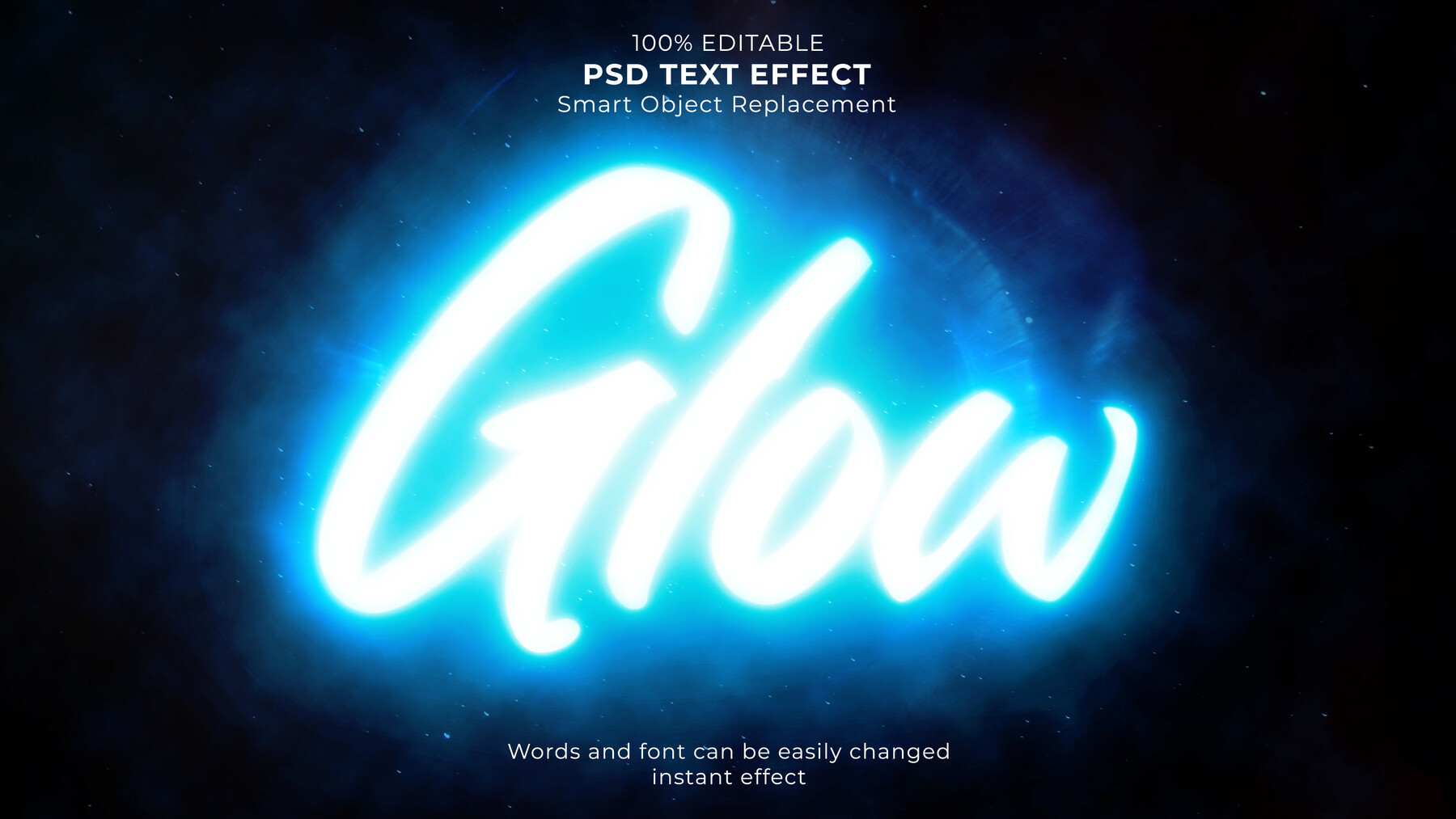 ArtStation - Glow PSD fully editable text effect. Layer style PSD ...