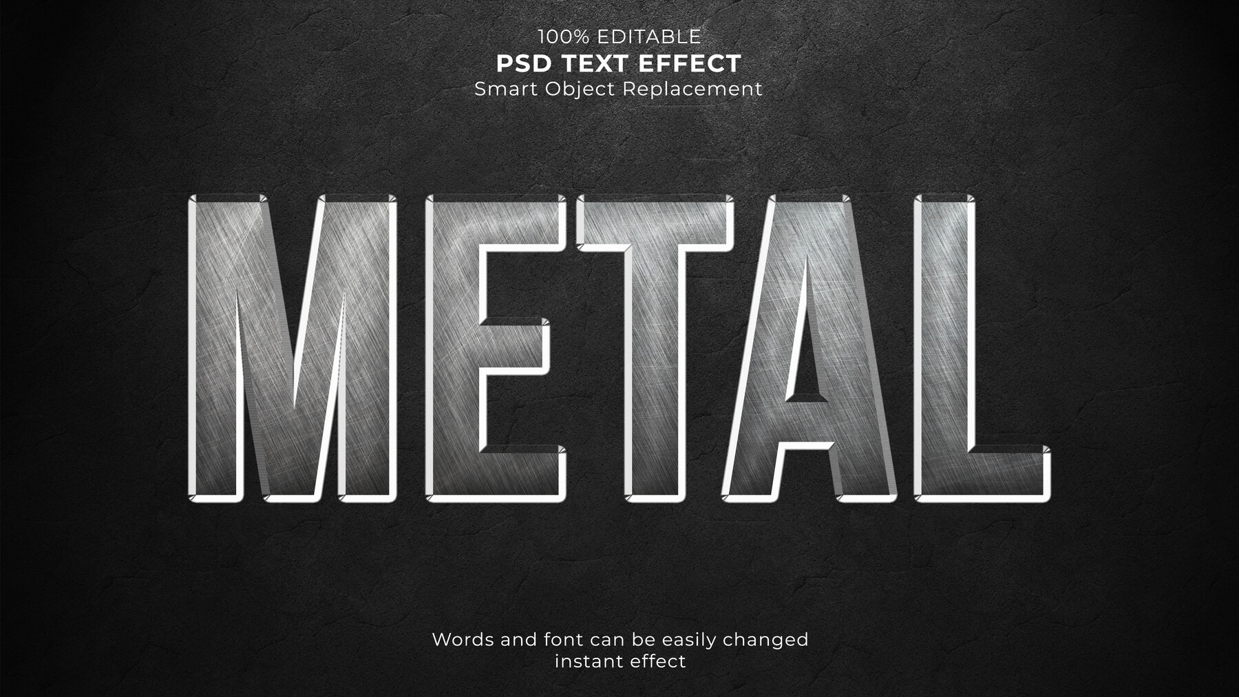 ArtStation - Metal PSD fully editable text effect. Layer style PSD ...