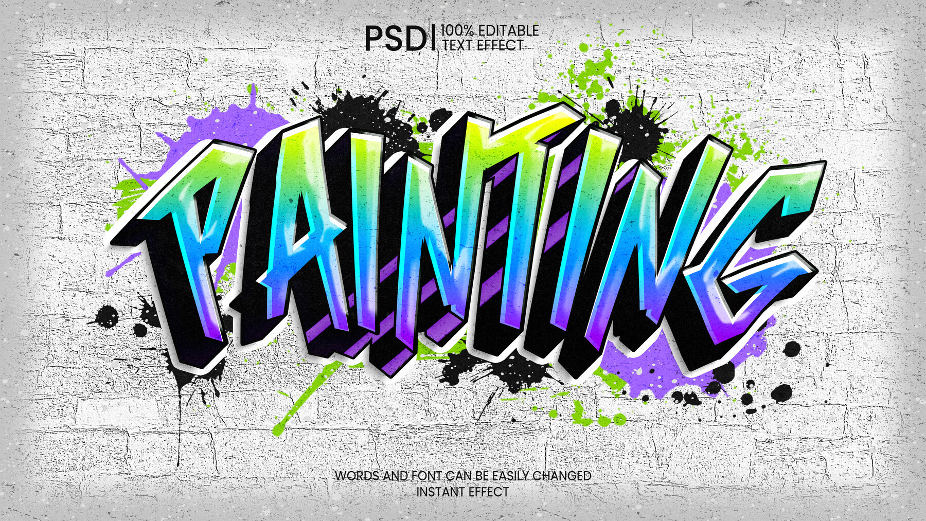 ArtStation - Painting PSD fully editable text effect. Layer style PSD ...