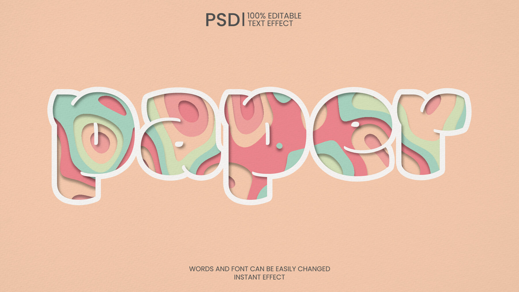 ArtStation - Paper PSD fully editable text effect. Layer style PSD ...