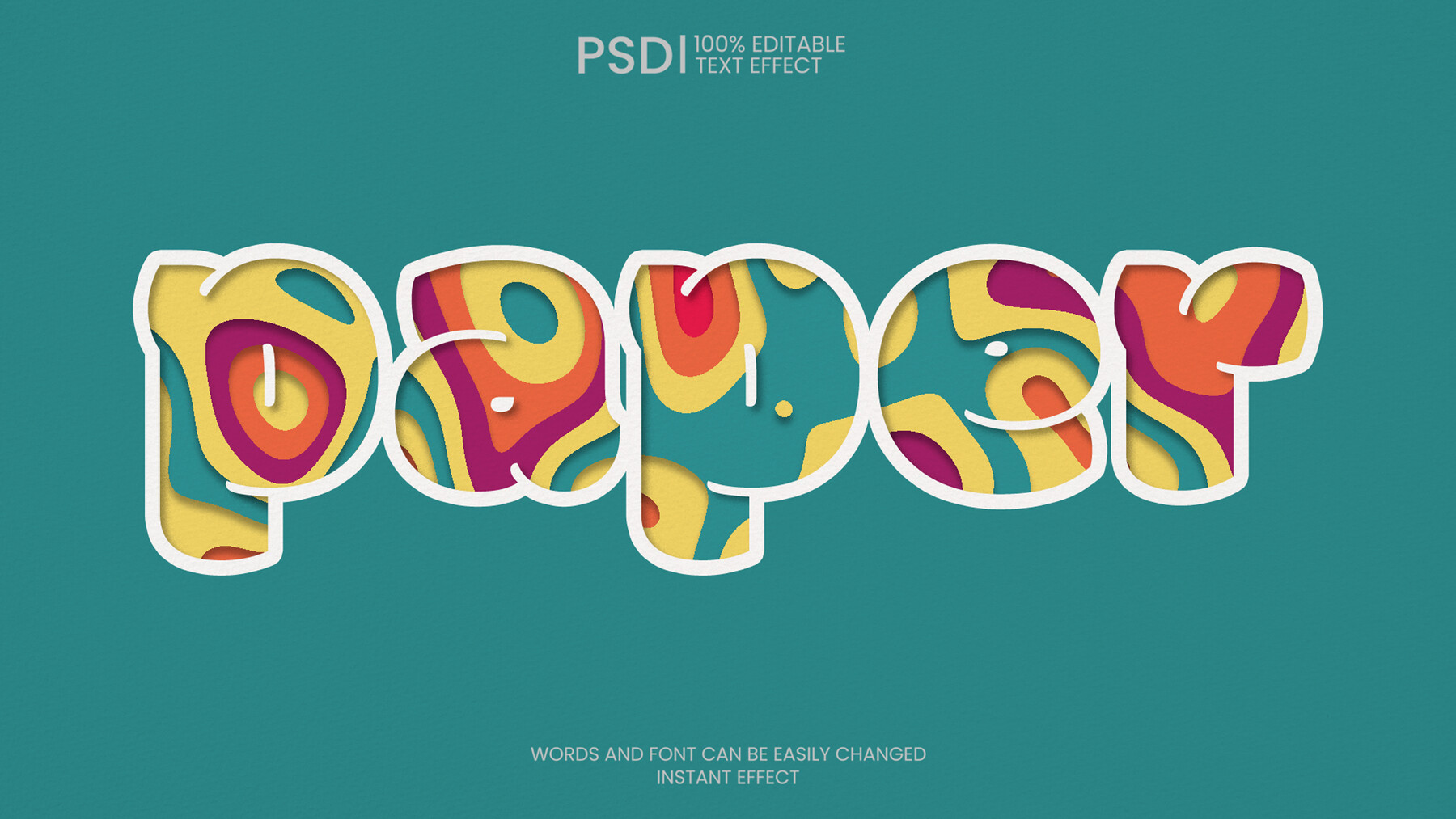 ArtStation - Paper PSD fully editable text effect. Layer style PSD ...