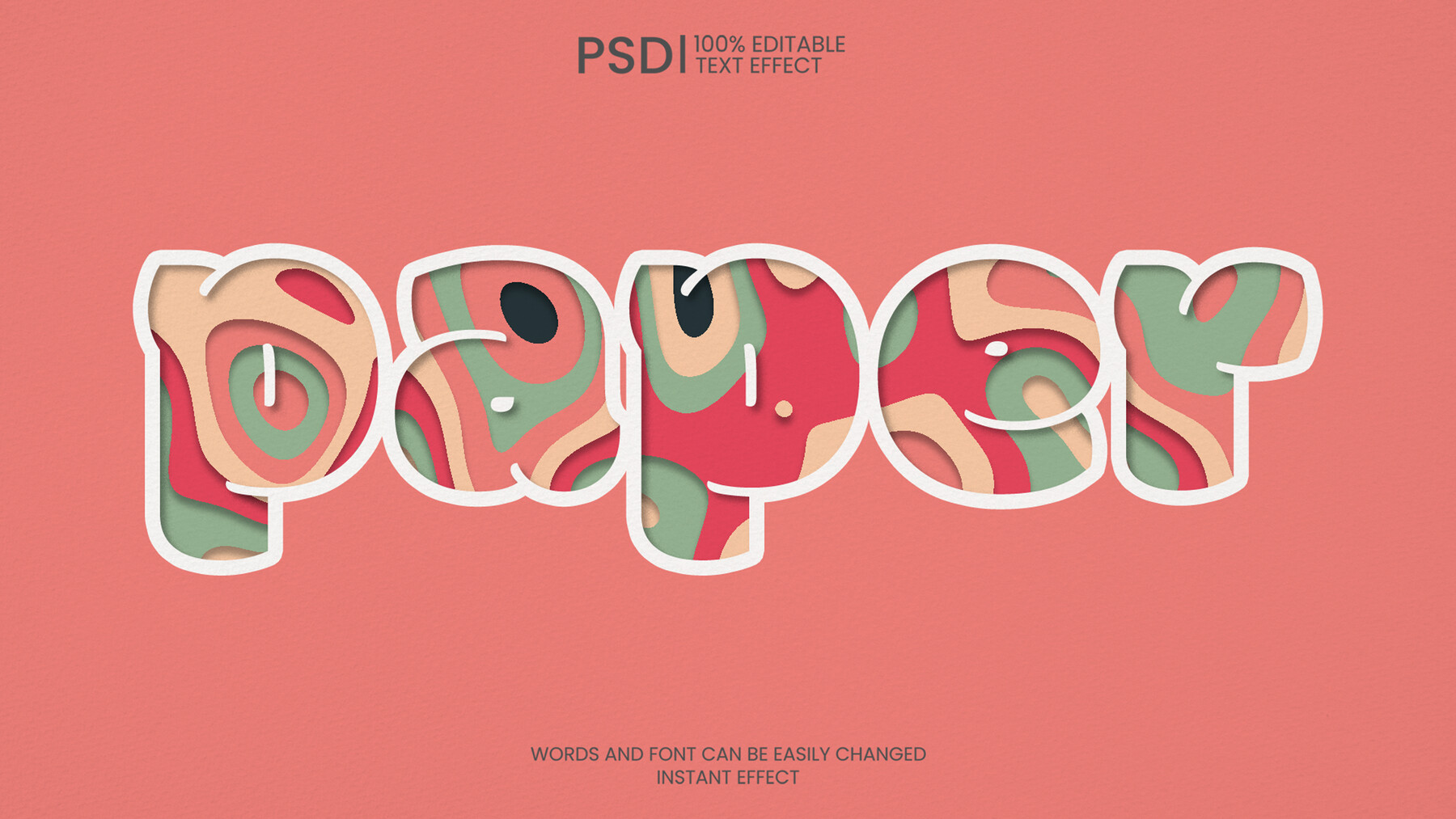 ArtStation - Paper PSD fully editable text effect. Layer style PSD ...