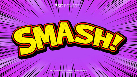 ArtStation - Smash PSD fully editable text effect. Layer style PSD ...