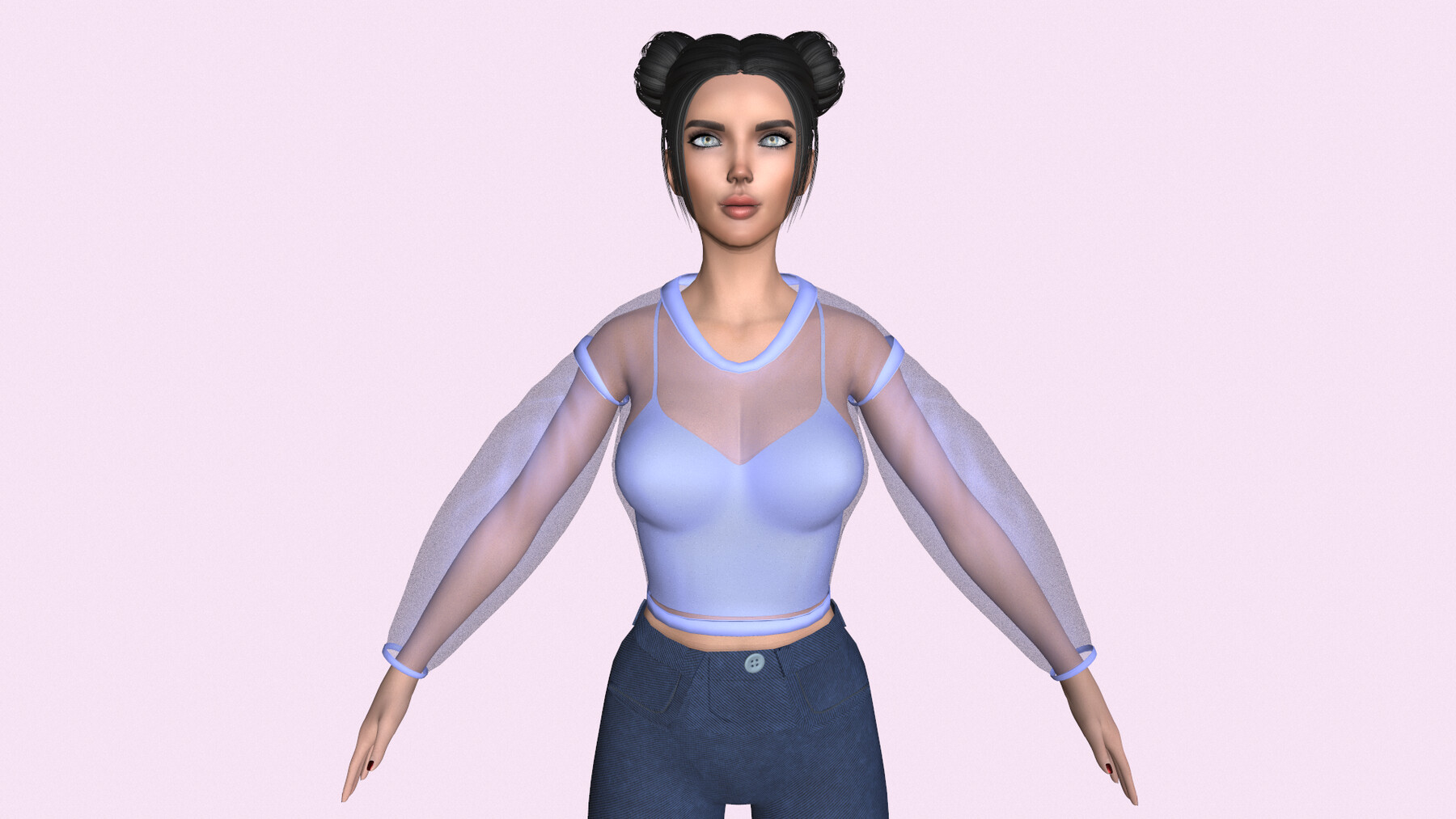 ArtStation - Maya Modular Girl 17 | Game Assets